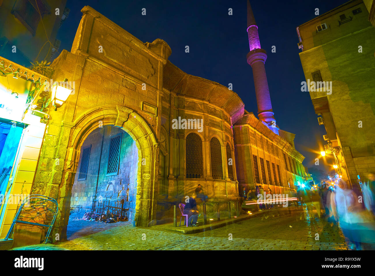 CAIRO, EGYPT - DECEMBER 20, 2017: The beautiful ensemble of medieval ...