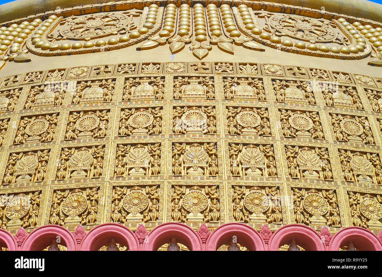 Details of the stupa of Sitagu International Buddhist Academy with ...