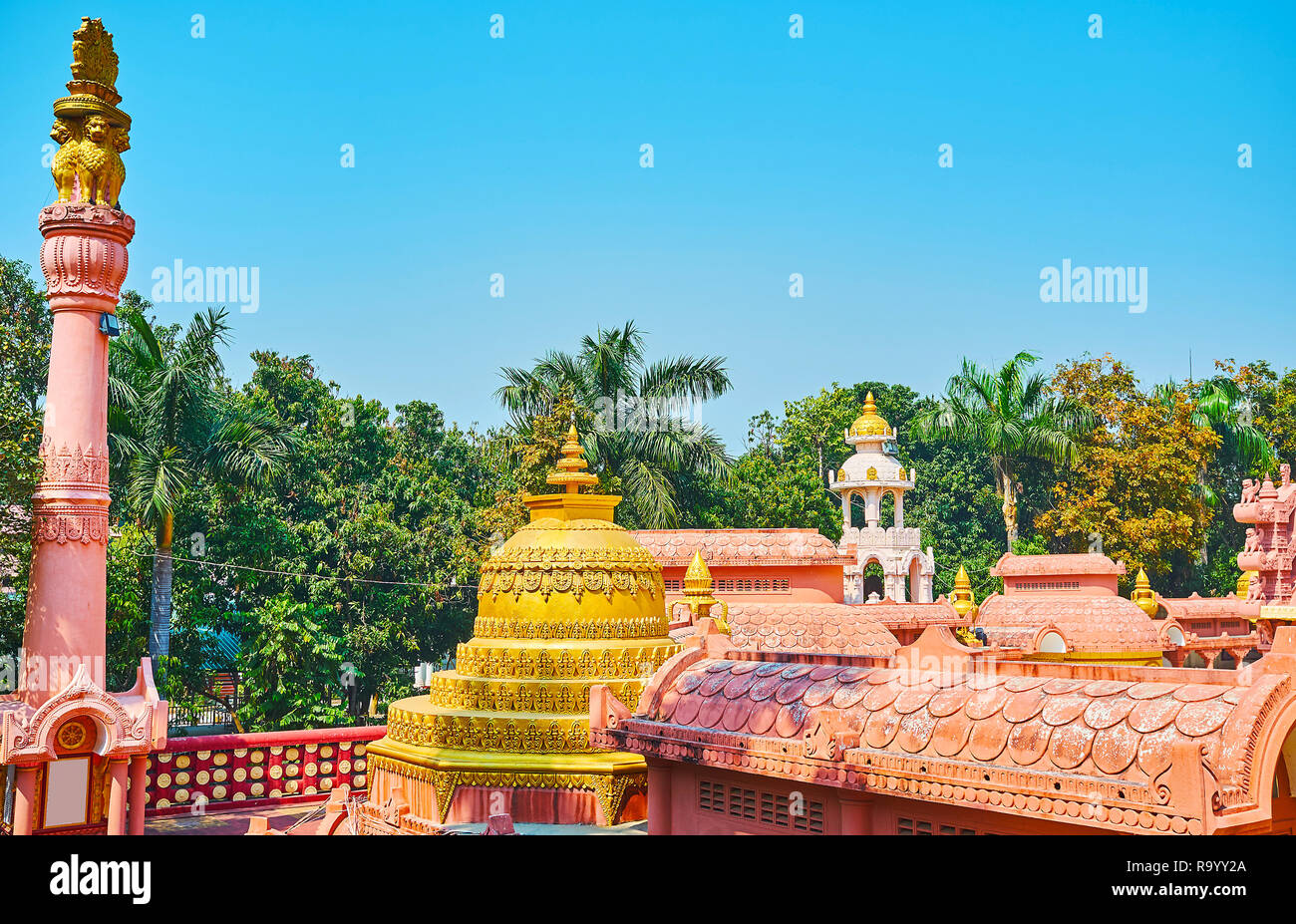 The rrofs of the shrines on territory of Sitagu International Buddhist ...