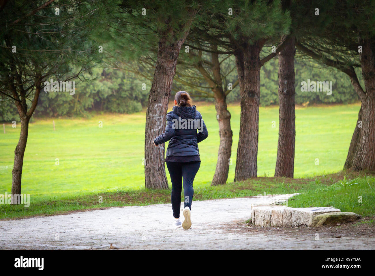 Lady with a ponytail hi-res stock photography and images - Alamy