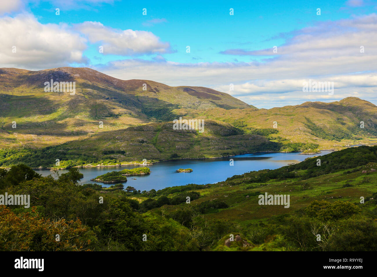 Landscape with mountains and lake, Scotland Stock Photo - Alamy
