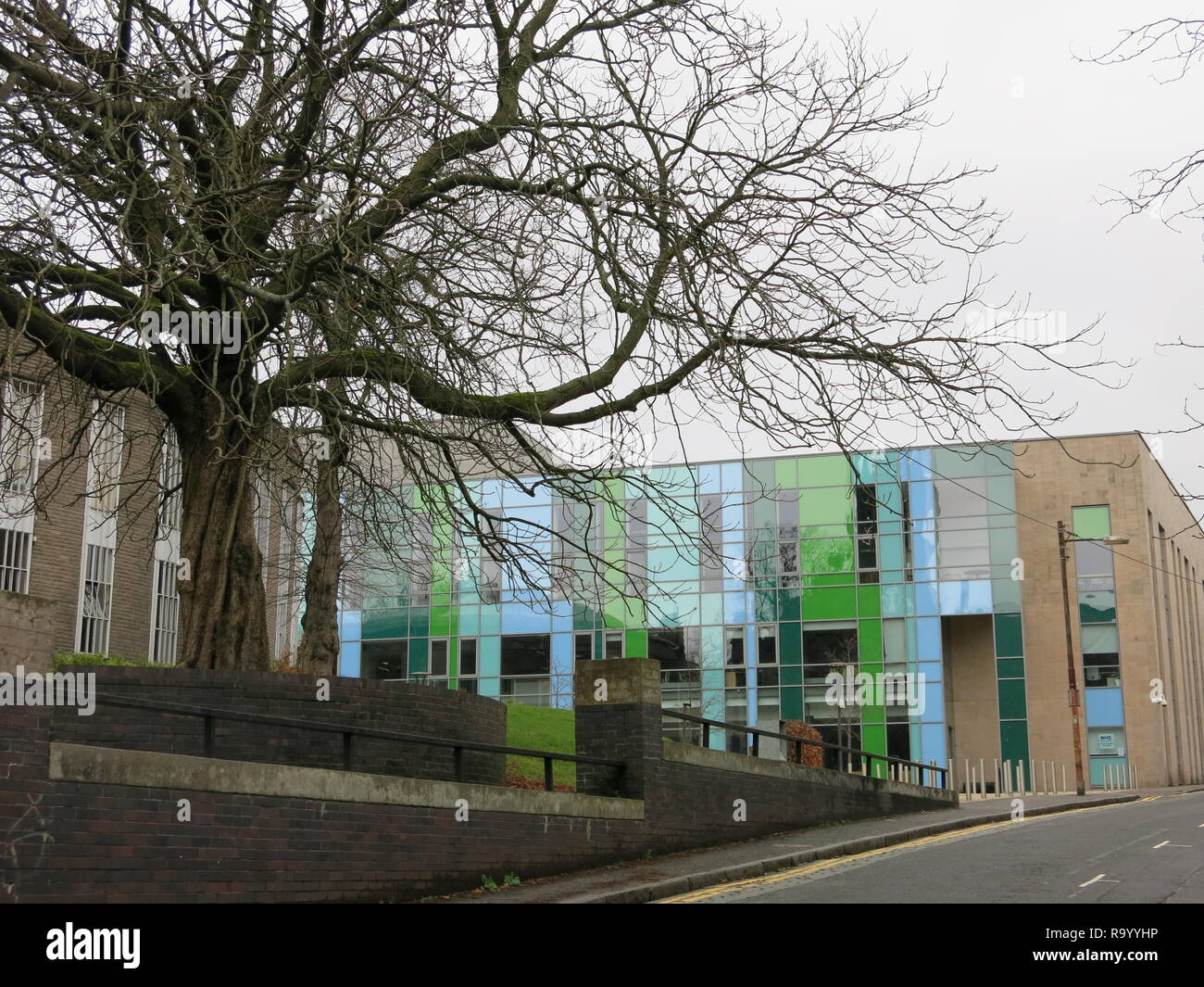 The glass and bright blue & green cladding make the Fraser Building a ...