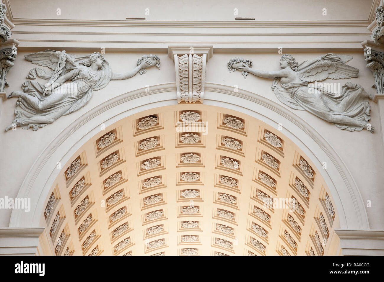 A detail image of a Roman Style arch in Europe Stock Photo - Alamy