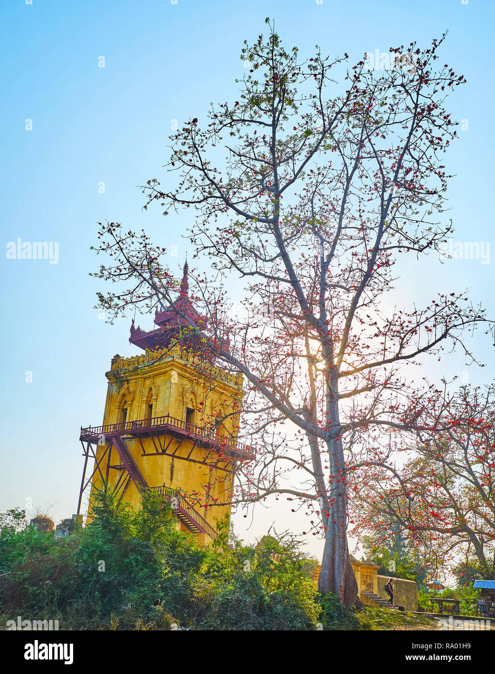 Preserved medieval leaning Nanmyin Watchtower of Royal Palace is seen ...