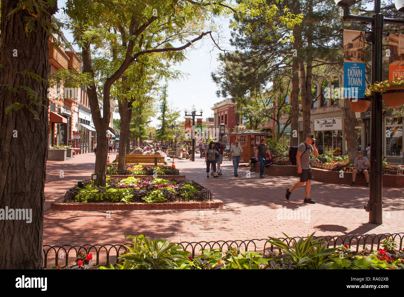 Summer in downtown Boulder, Colorado Stock Photo - Alamy