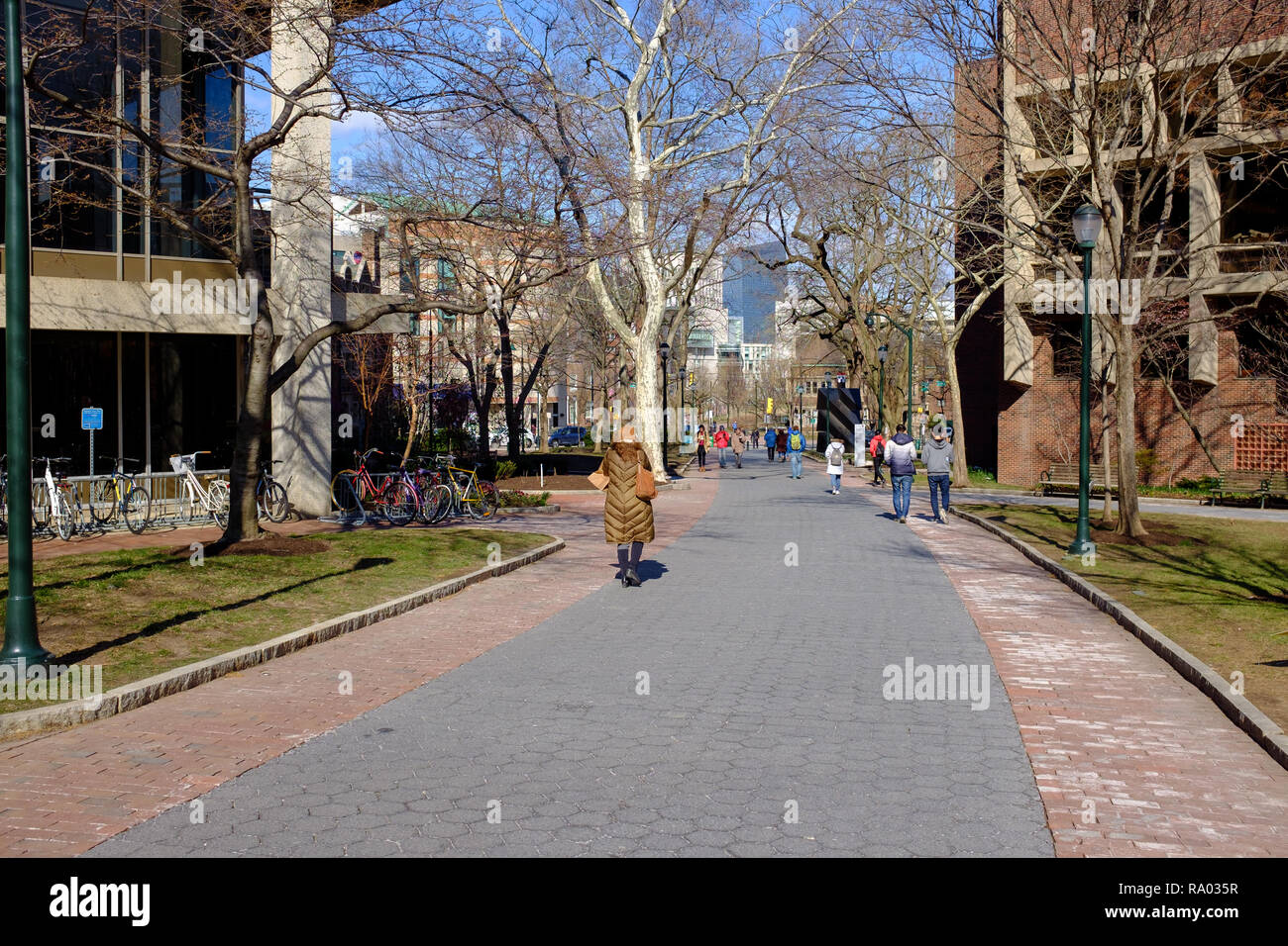 Footpaths on University of Pennsylvania, Philadelphia, Pennsylvania ...