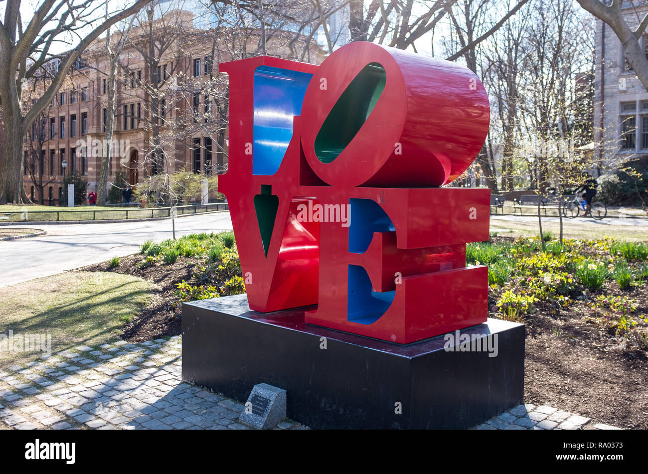 Love sculpture by Robert Indiana, University of Pennsylvania ...