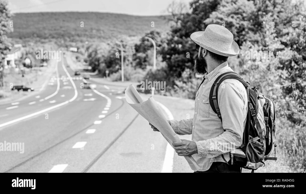 Where should I go. Tourist backpacker map lost direction travelling ...