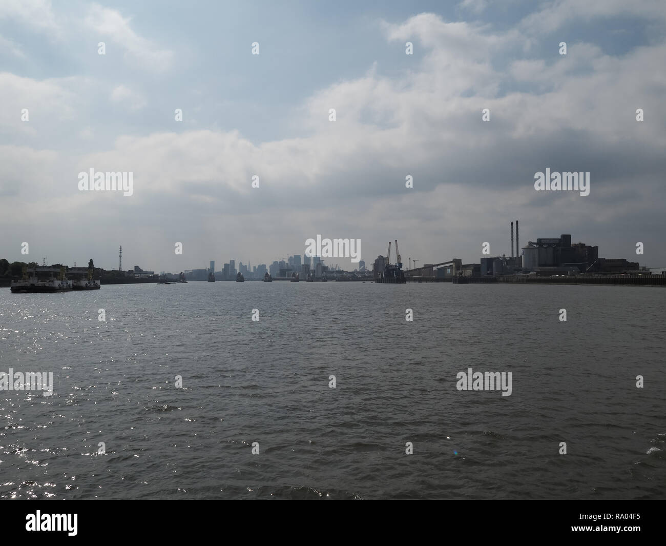 Thames barrier london boat hi-res stock photography and images - Alamy