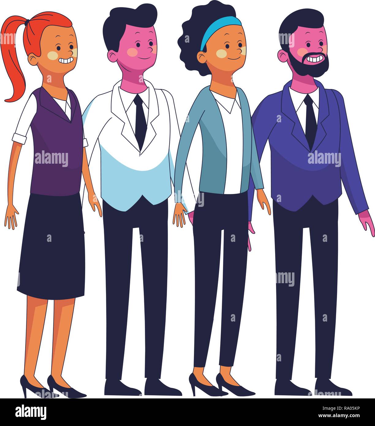 group of friends cartoon vector illustration graphic design Stock ...