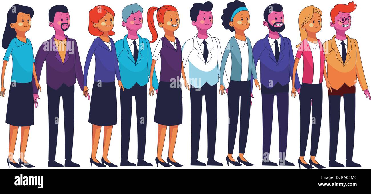 group of friends cartoon vector illustration graphic design Stock ...