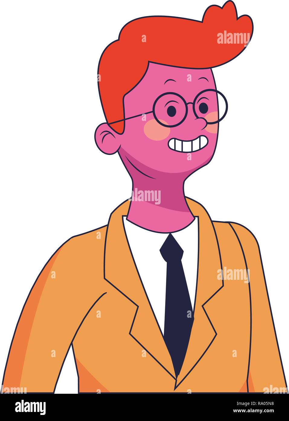 young man cartoon vector illustration graphic design Stock Vector Image ...