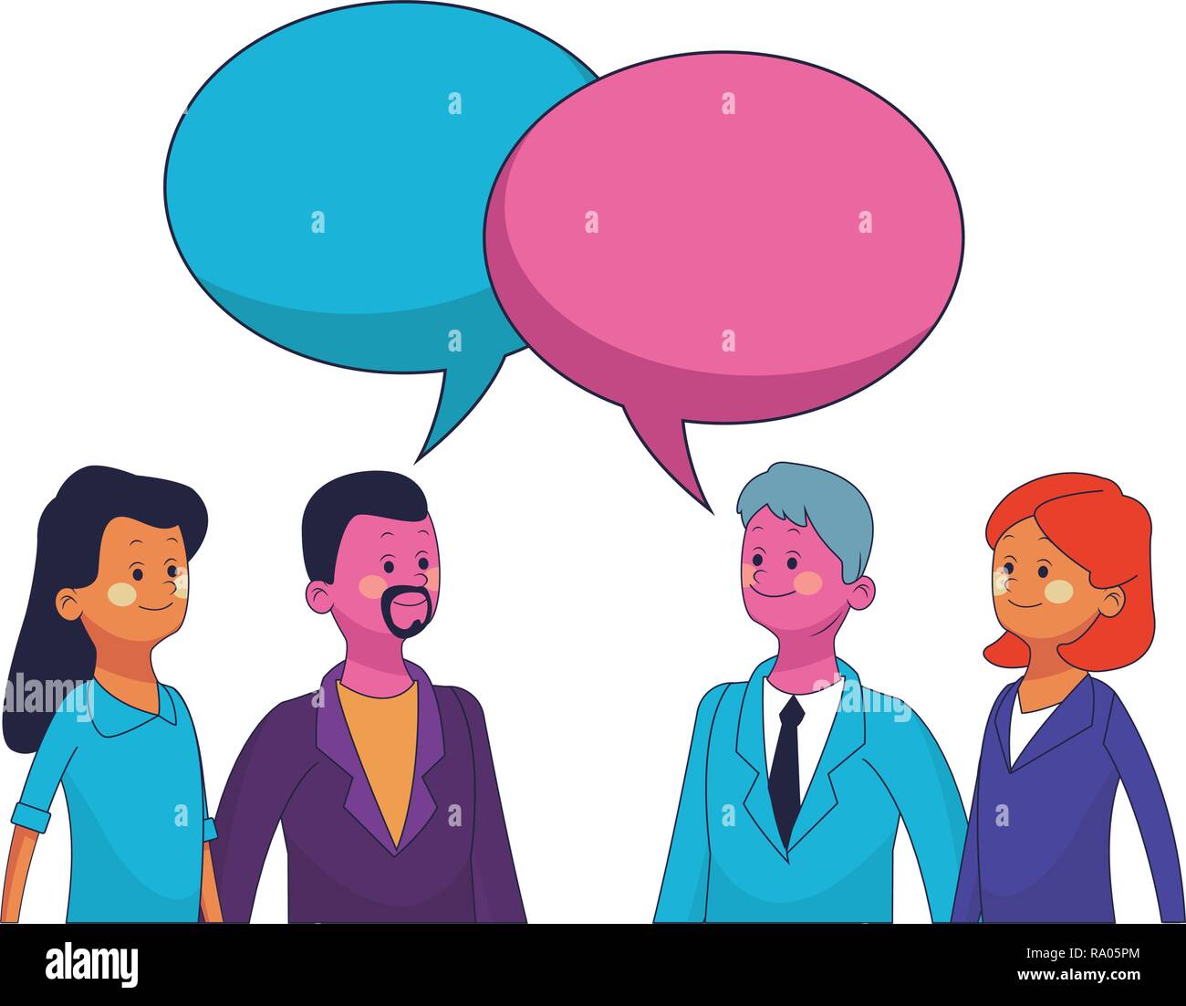 group of friends cartoon vector illustration graphic design Stock ...