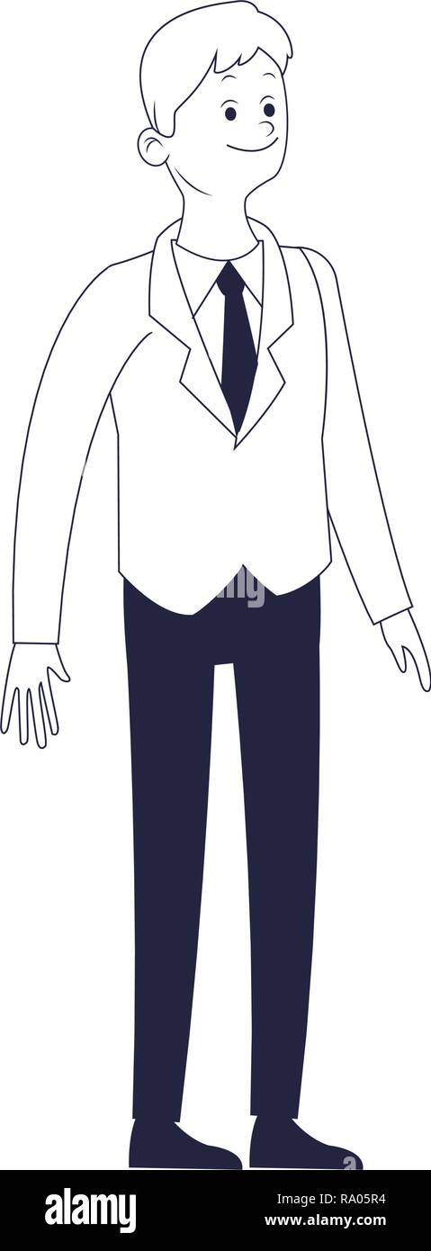 young man body cartoon vector illustration graphic design Stock Vector ...