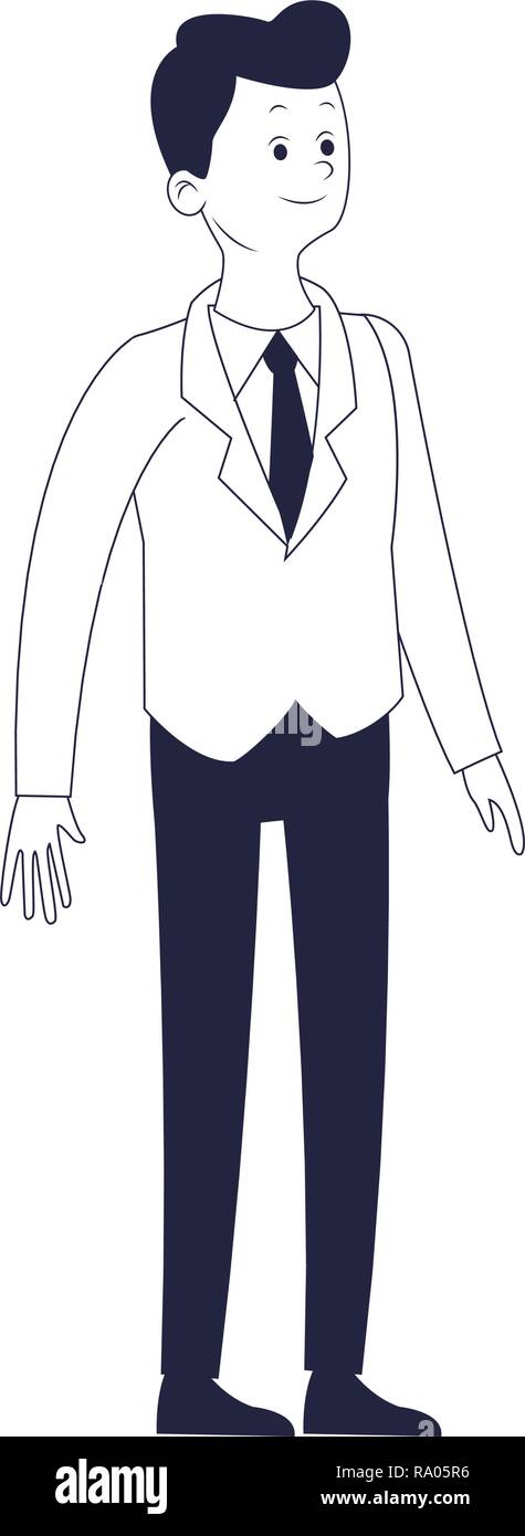 young man body cartoon vector illustration graphic design Stock Vector ...