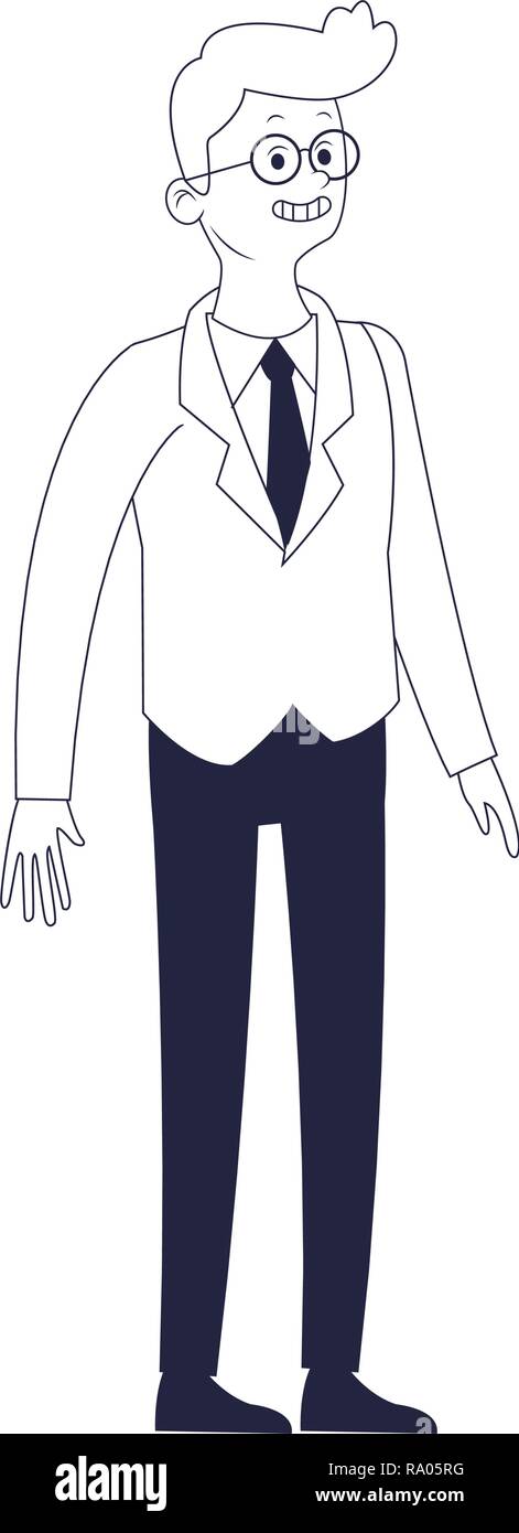 young man body cartoon vector illustration graphic design Stock Vector ...