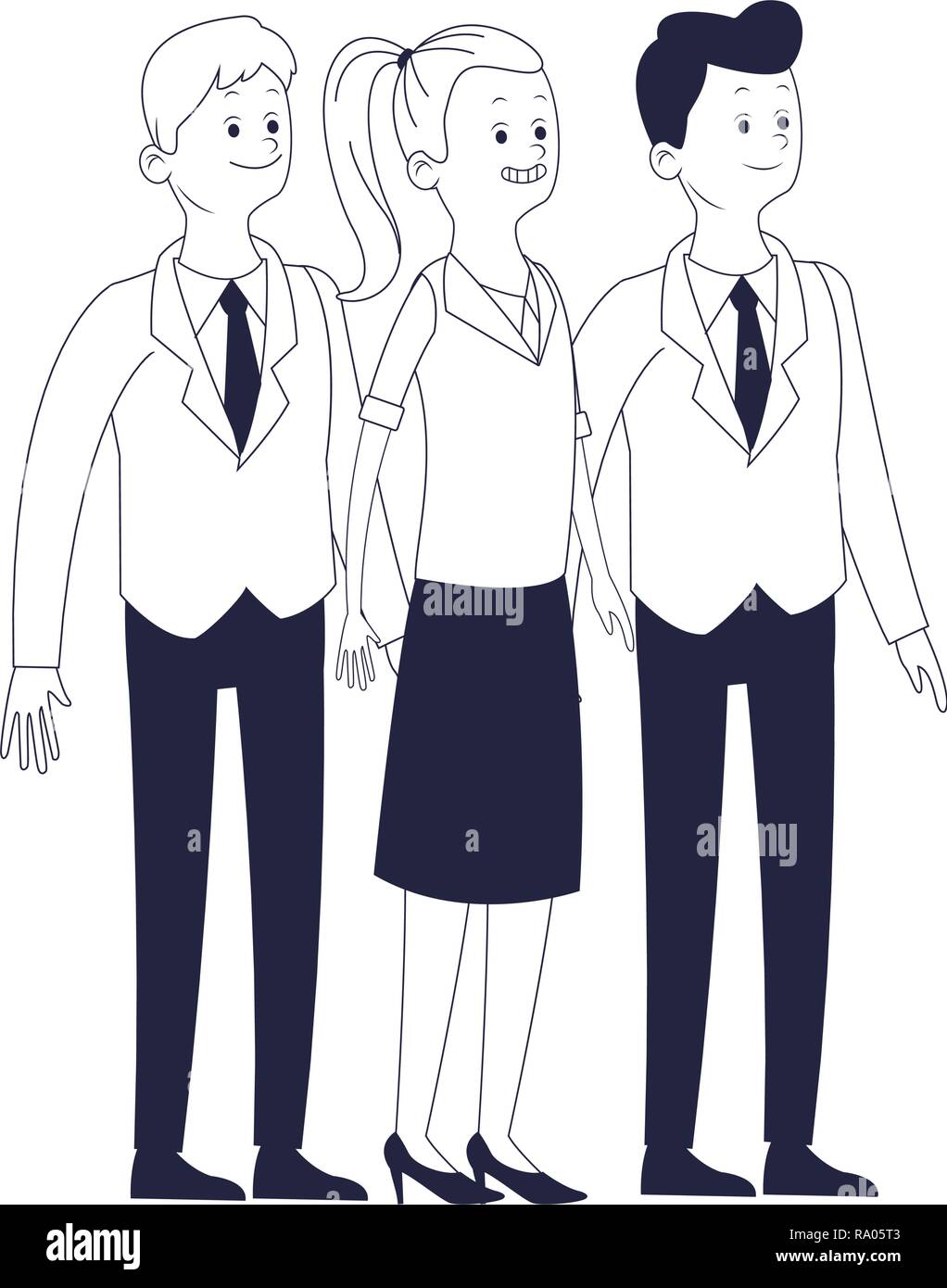 group of friends cartoon vector illustration graphic design Stock ...