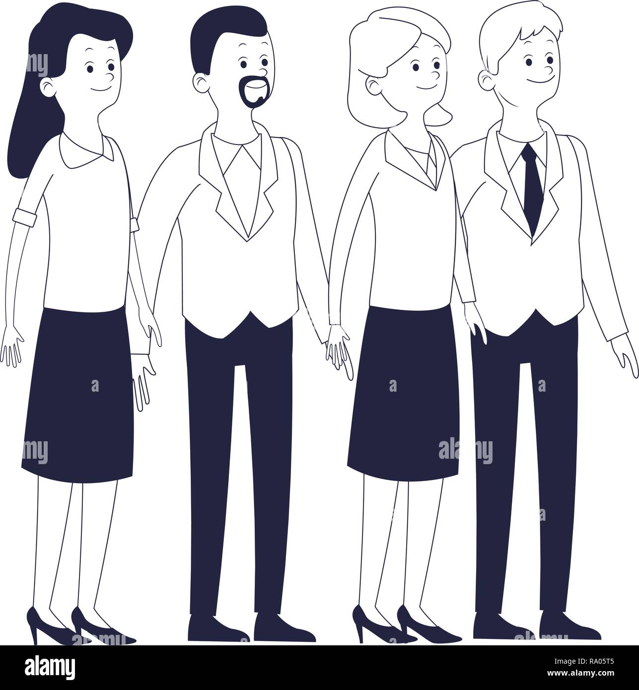 group of friends cartoon vector illustration graphic design Stock ...