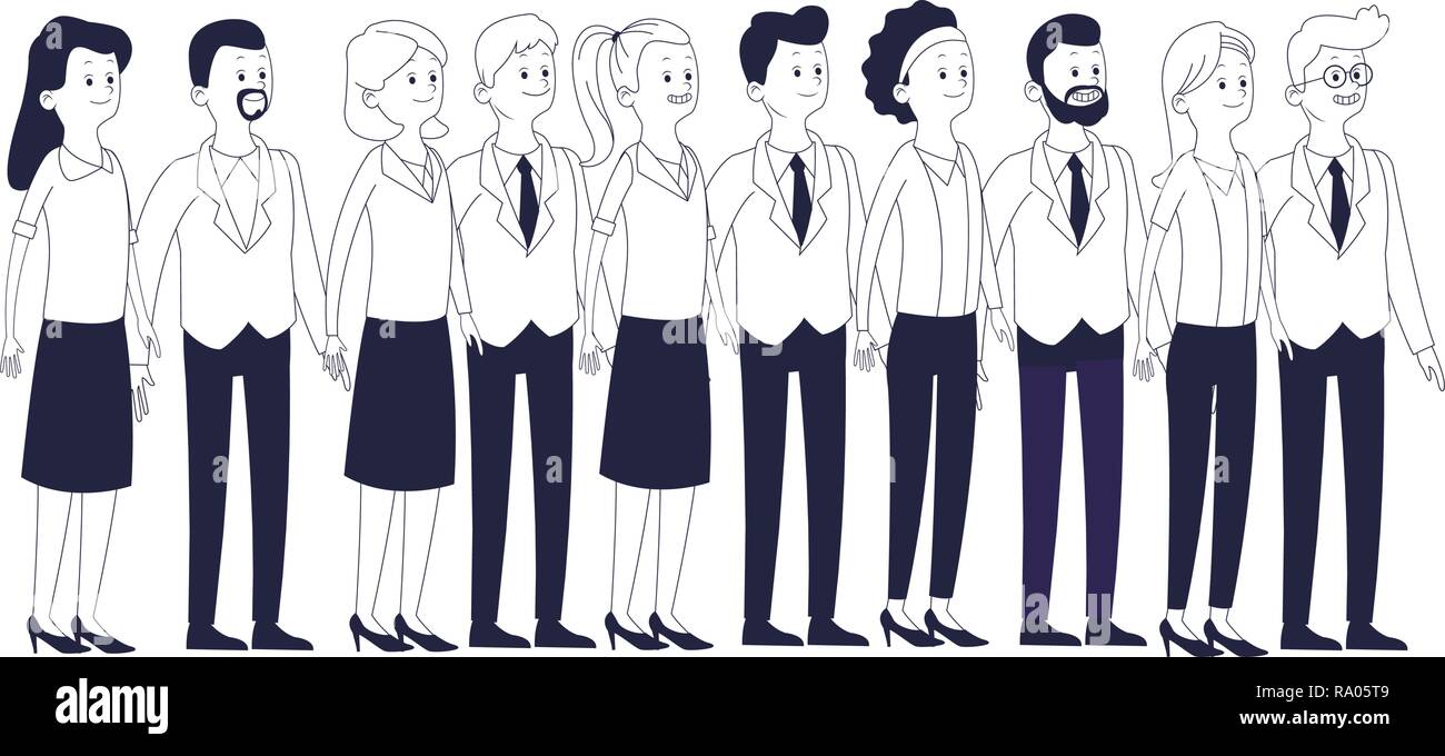 group of friends cartoon vector illustration graphic design Stock ...