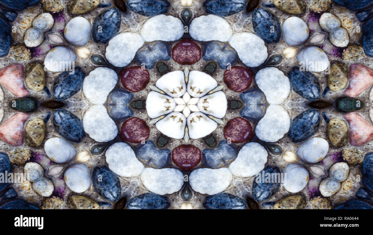 Abstract Colorful Stones Concept Symmetric Pattern Ornamental ...