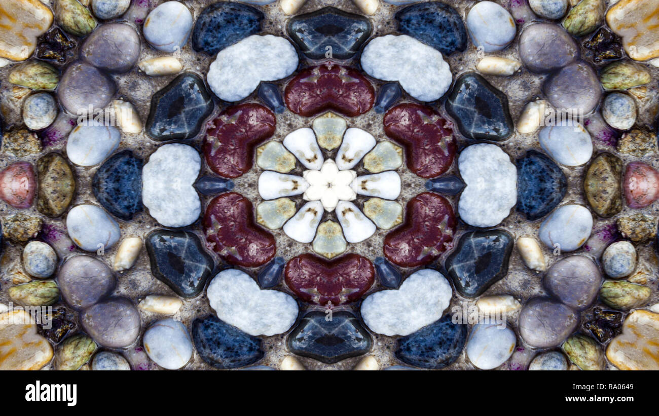 Abstract Colorful Stones Concept Symmetric Pattern Ornamental ...