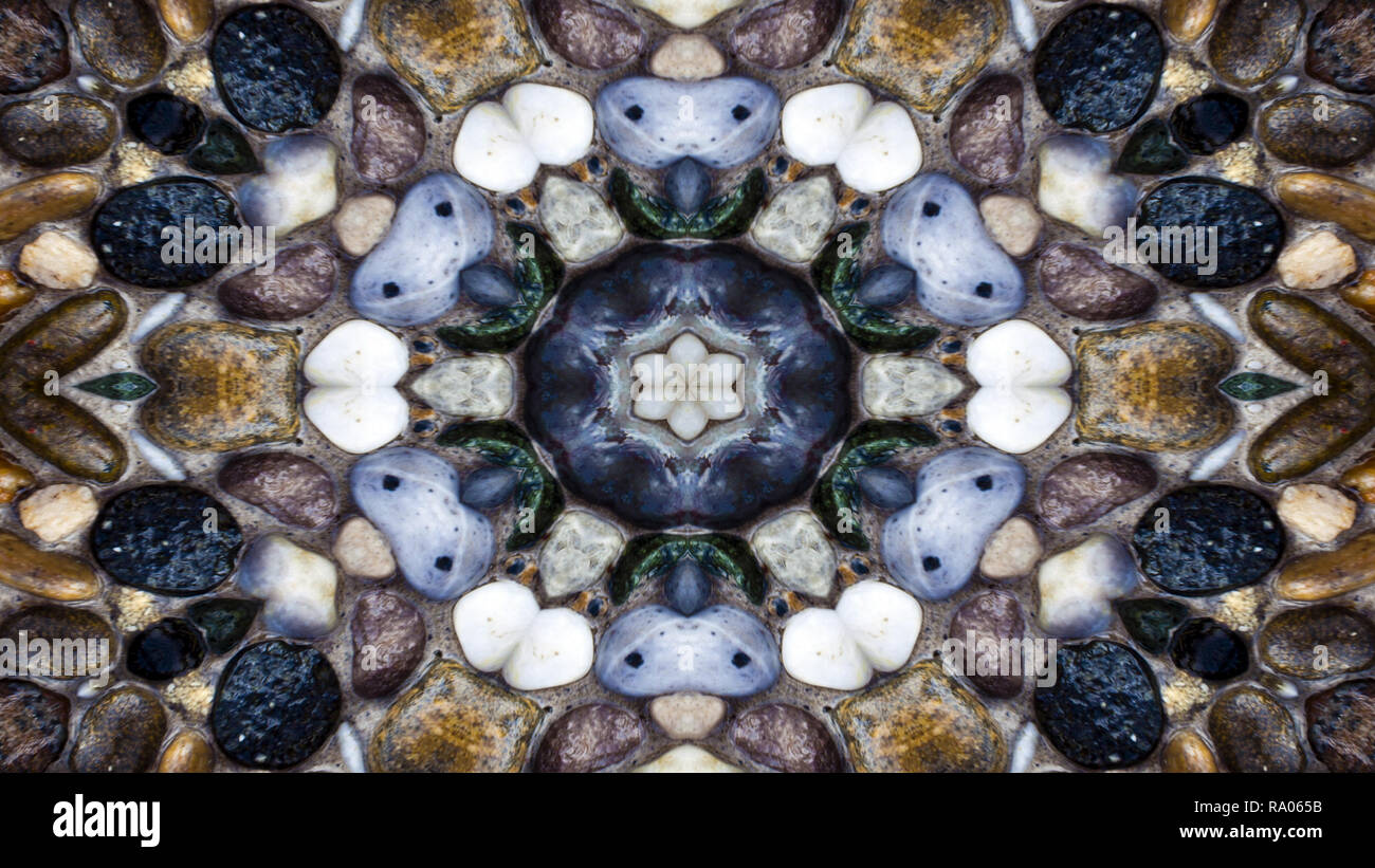 Abstract Colorful Stones Concept Symmetric Pattern Ornamental ...