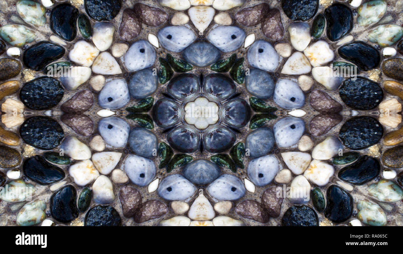 Abstract Colorful Stones Concept Symmetric Pattern Ornamental ...