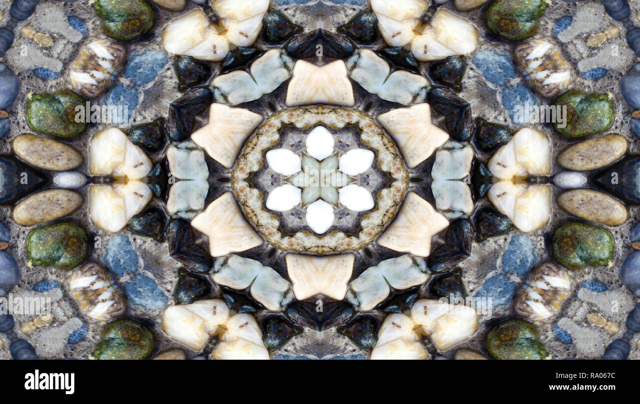 Abstract Colorful Stones Concept Symmetric Pattern Ornamental ...