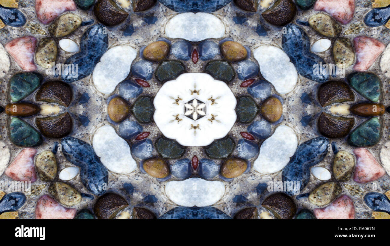 Abstract Colorful Stones Concept Symmetric Pattern Ornamental ...