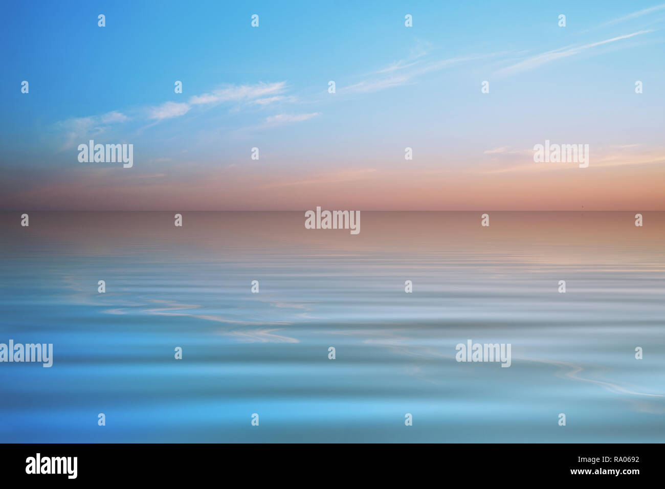 natural scenery delicious delicate sunset over a calm sea. For design ...