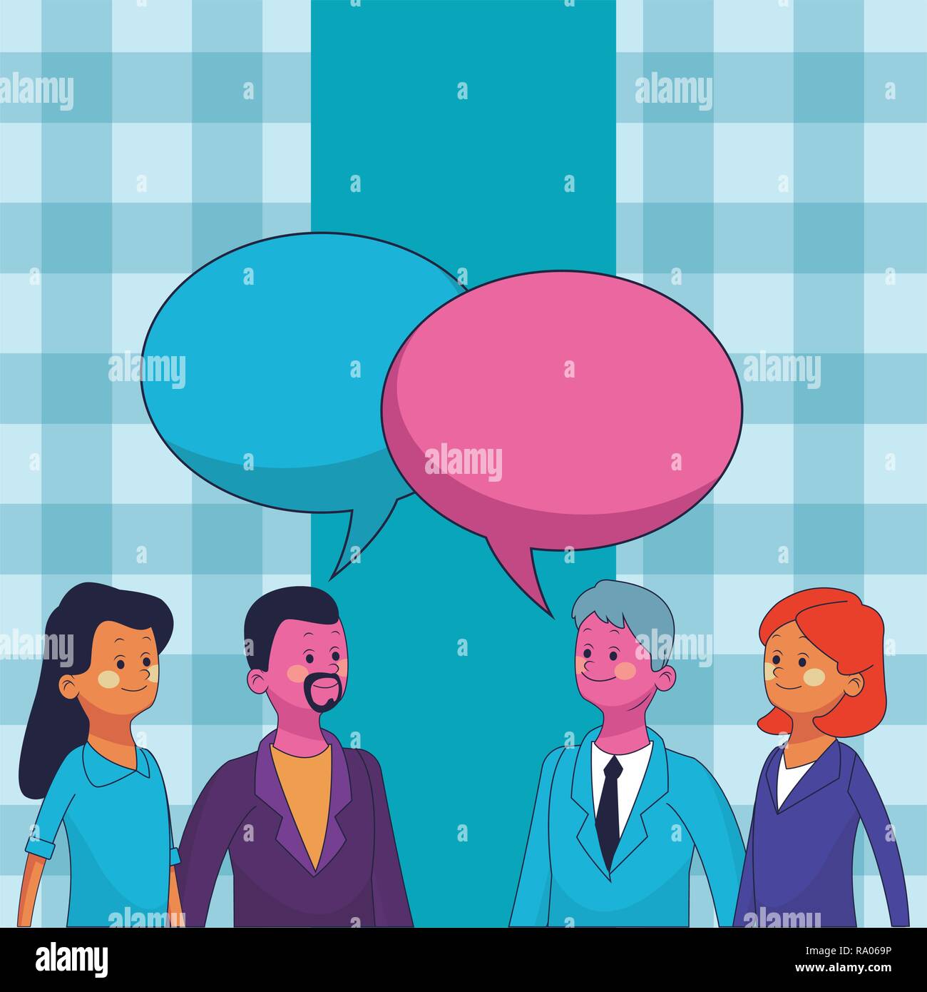 group of friends cartoon vector illustration graphic design Stock ...