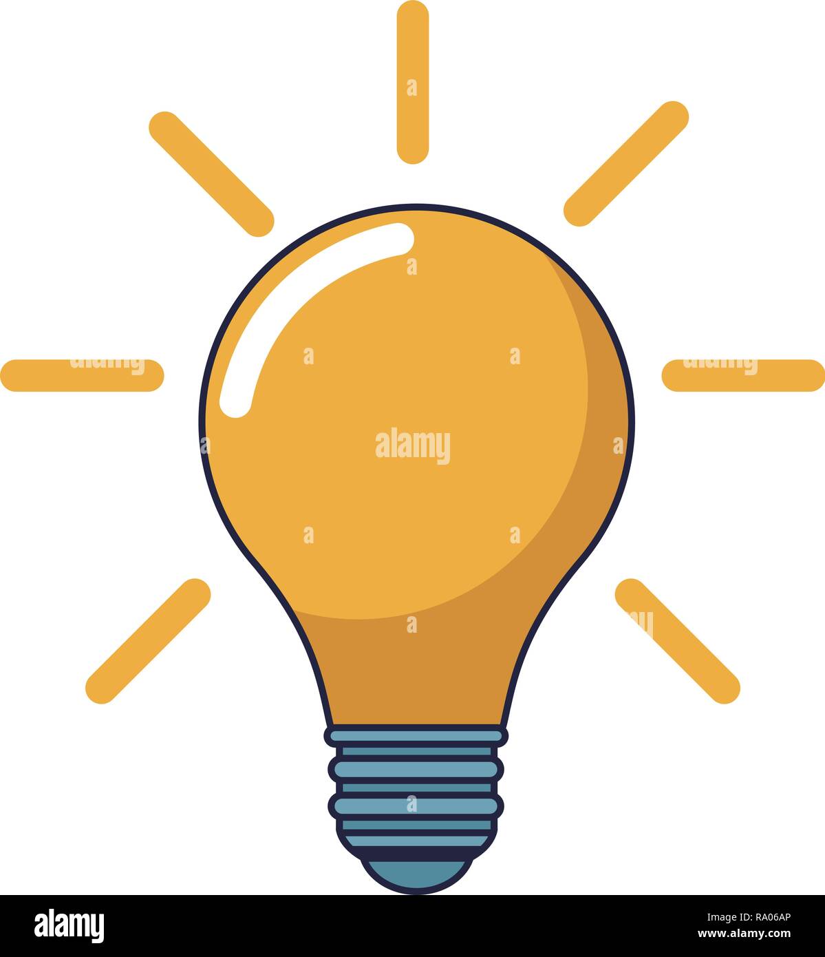 light bulb cartoon vector illustration graphic design Stock Vector ...