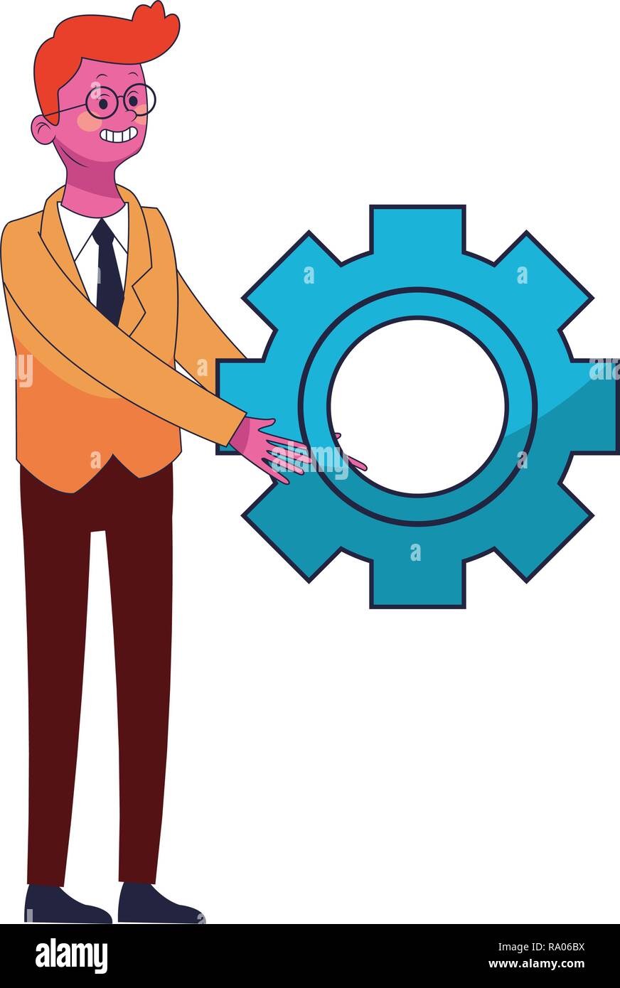 young man body support cartoon vector illustration graphic design Stock ...