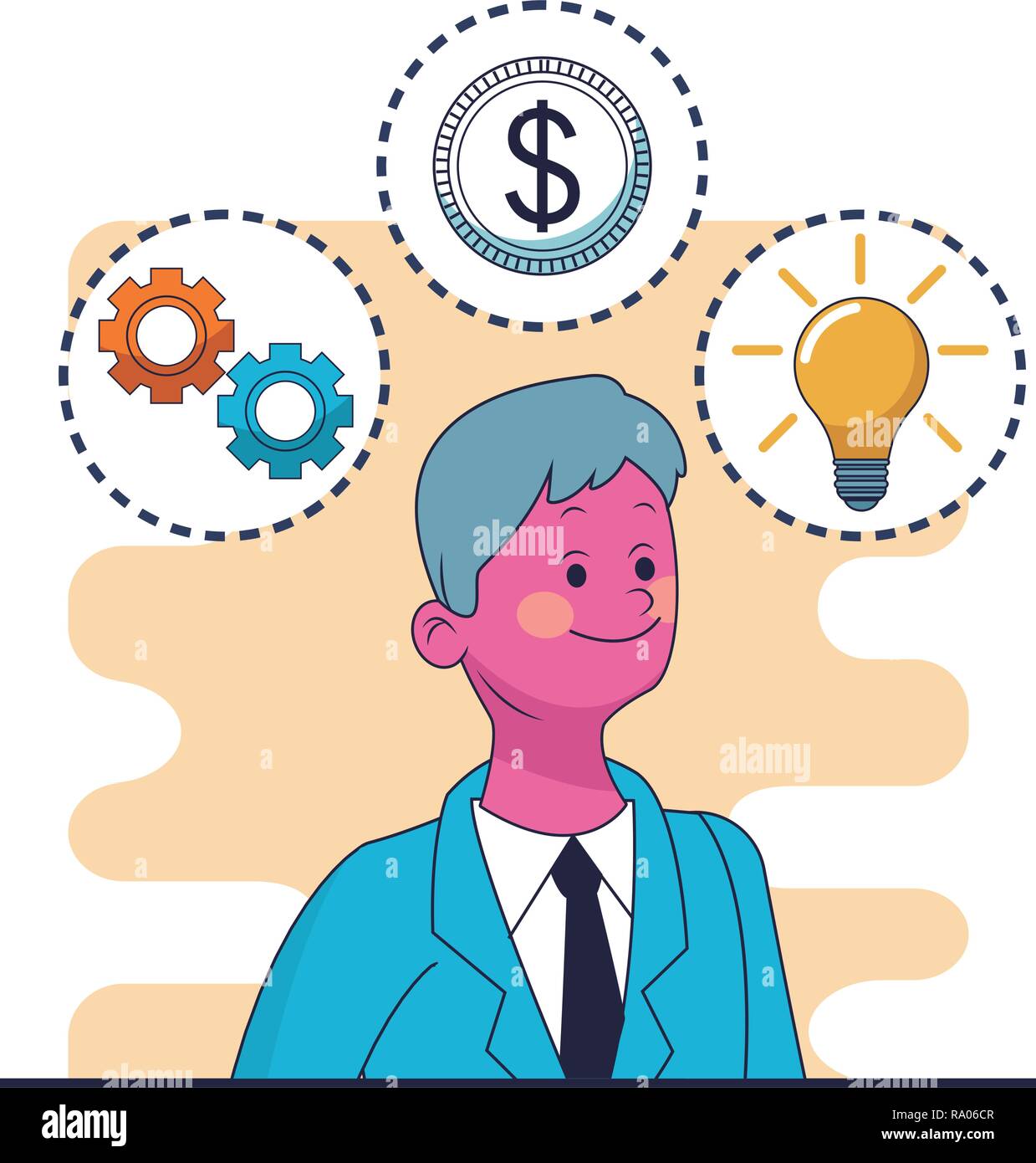 executive businessman cartoon vector illustration graphic design Stock ...