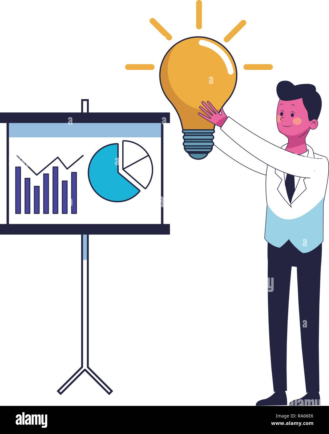 executive businessman cartoon vector illustration graphic design Stock ...