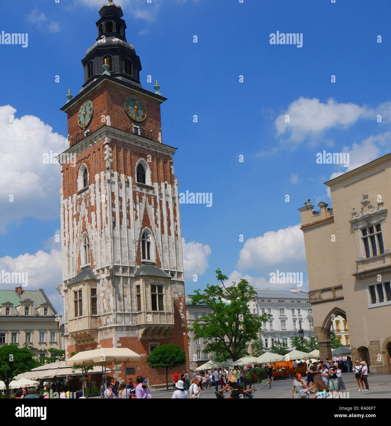In Krakow Poland major landmarks include the Main Market Square with St ...