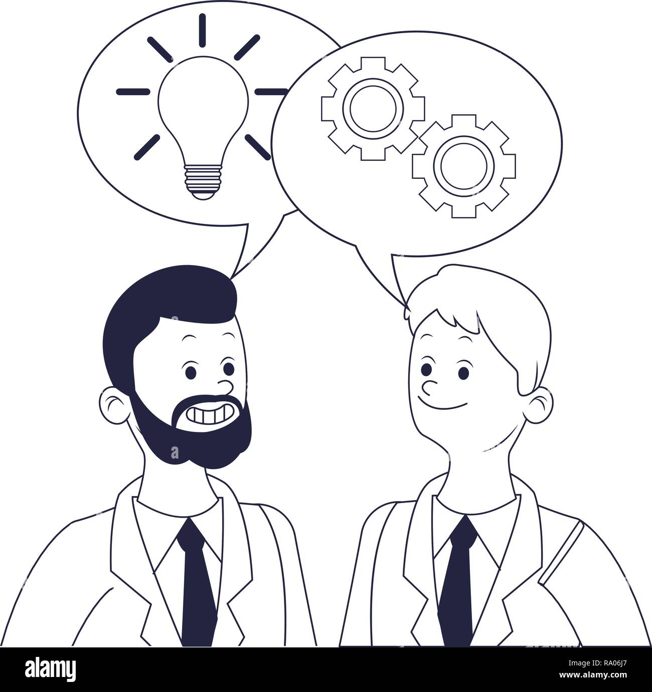 business coworkers executives cartoon vector illustration graphic ...