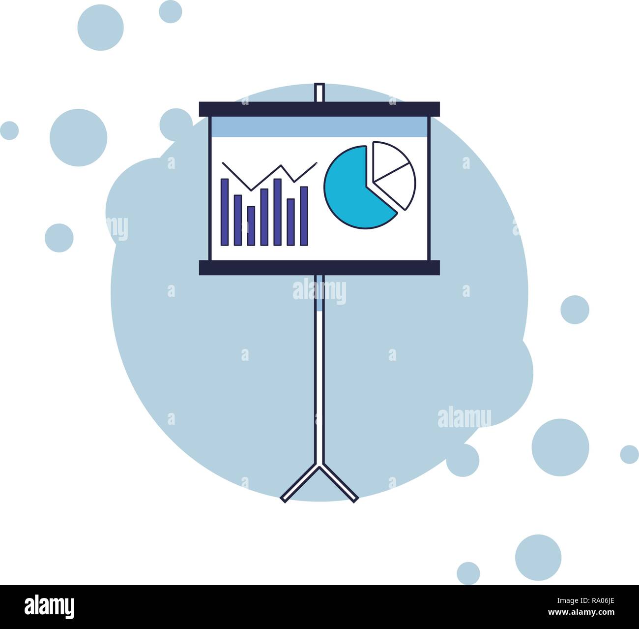 statistics graphic cartoon vector illustration graphic design Stock ...