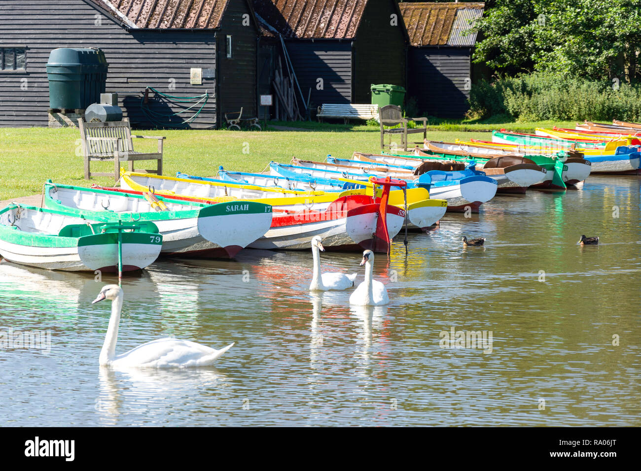 The Meare boating lake, The Meare, Thorpeness, Suffolk, England, United ...