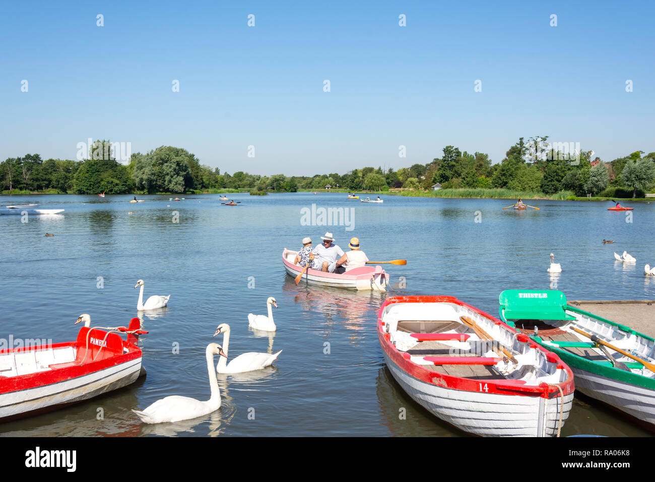 The Meare boating lake, The Meare, Thorpeness, Suffolk, England, United ...