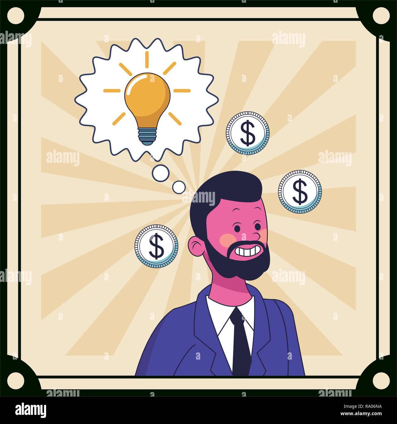 executive businessman cartoon vector illustration graphic design Stock ...