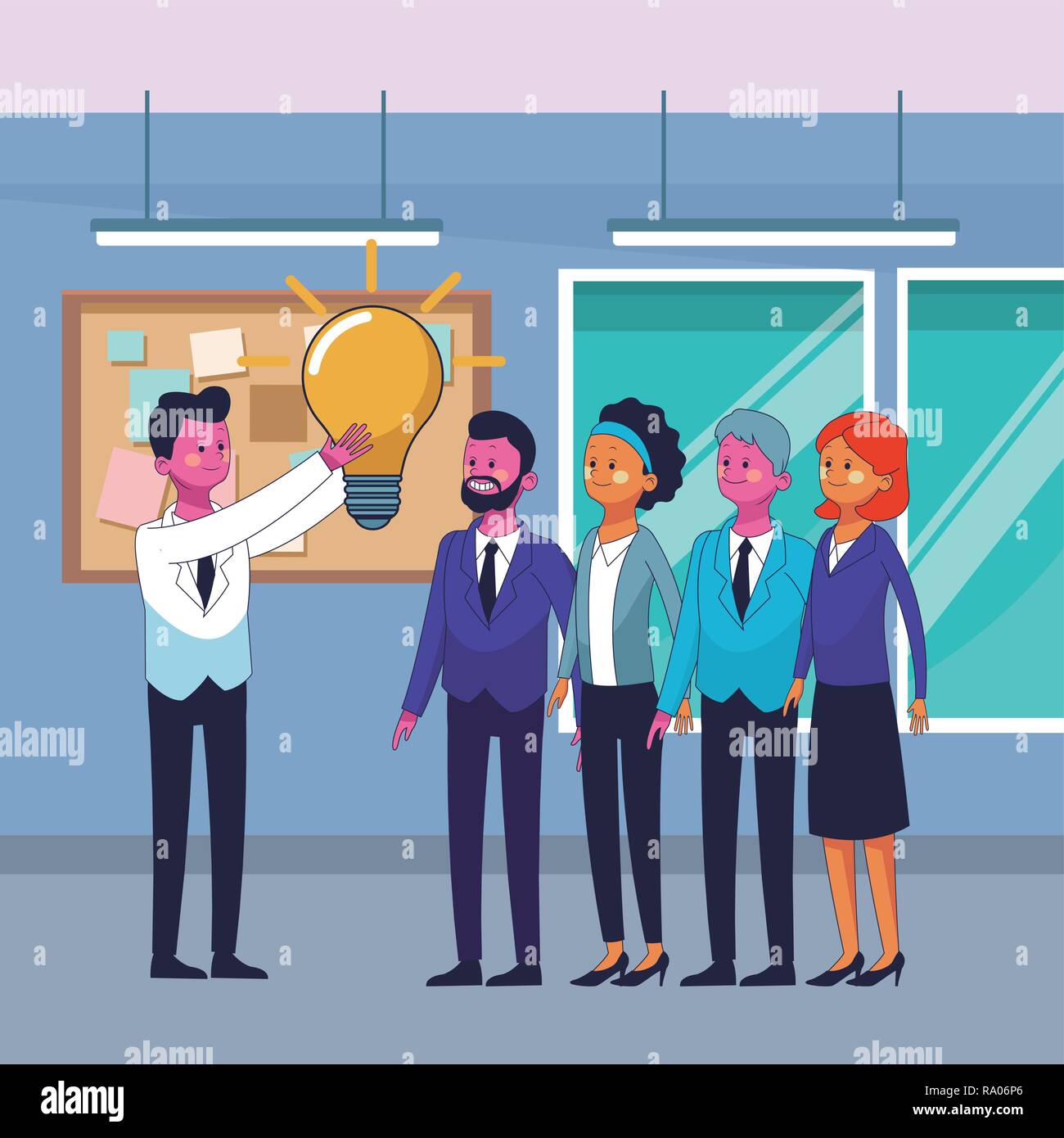 business coworkers executives cartoon vector illustration graphic ...