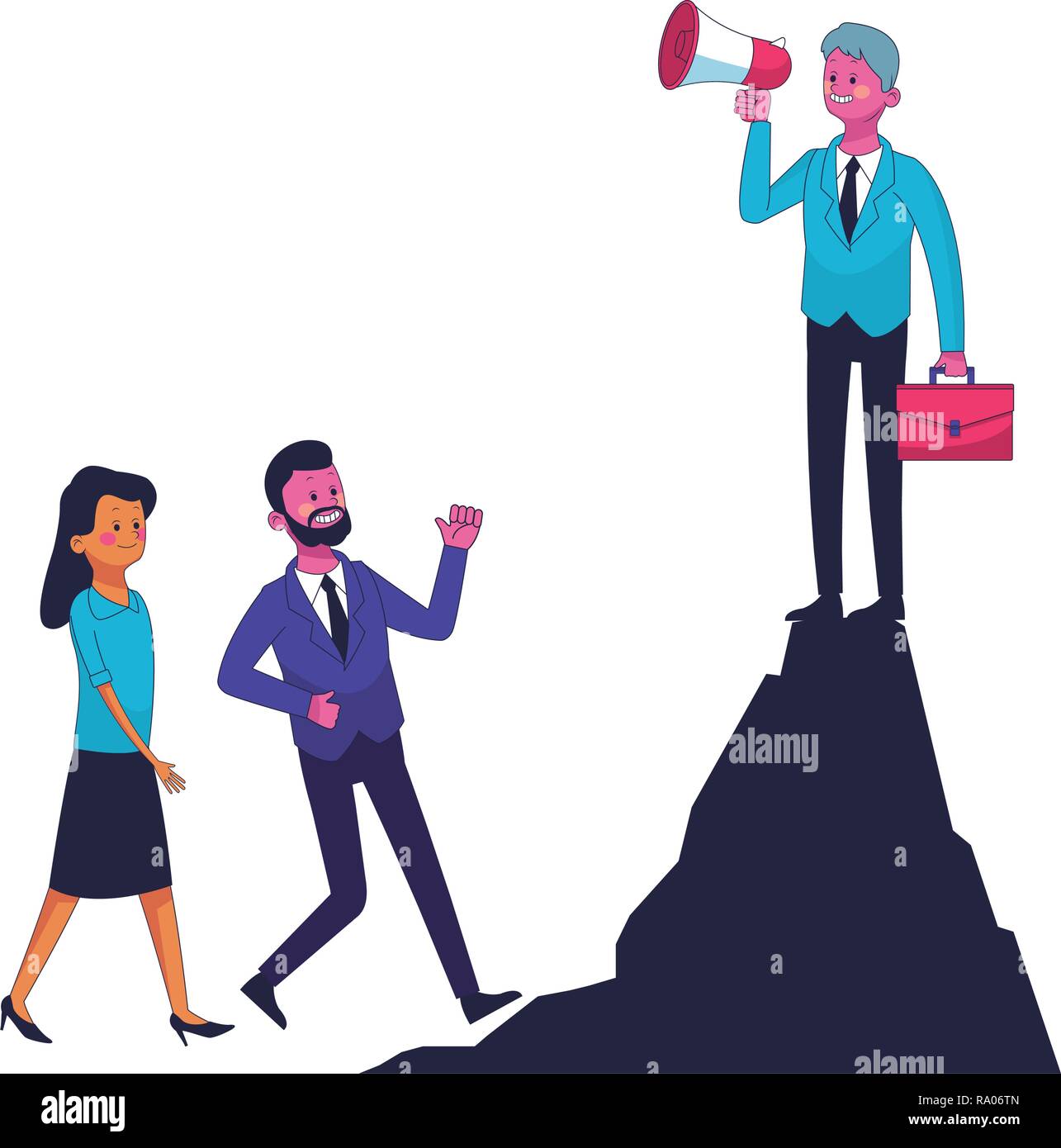 business coworkers executives cartoon vector illustration graphic ...