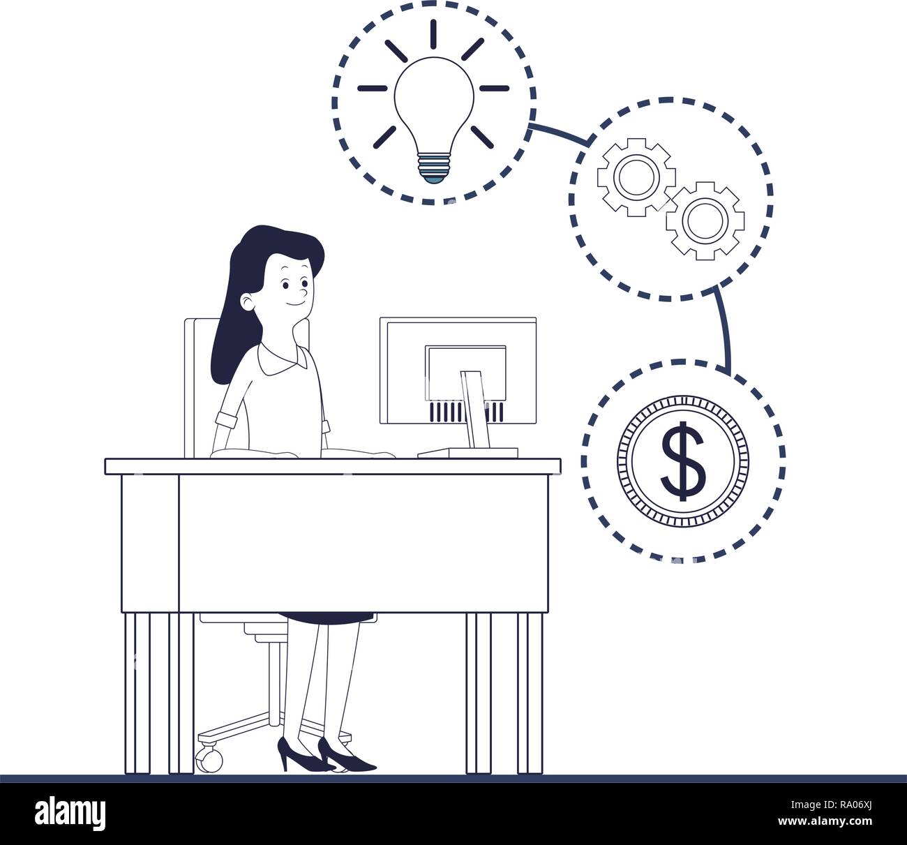 executive businesswoman vector illustration graphic design Stock Vector ...