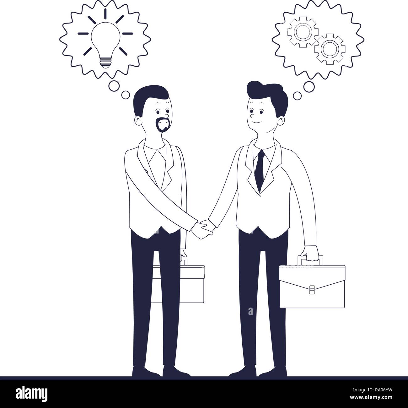 business coworkers executives cartoon vector illustration graphic ...