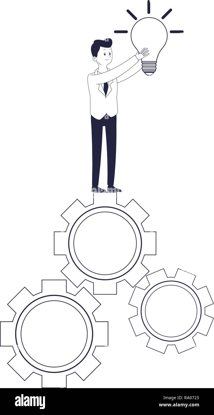 executive businessman cartoon vector illustration graphic design Stock ...