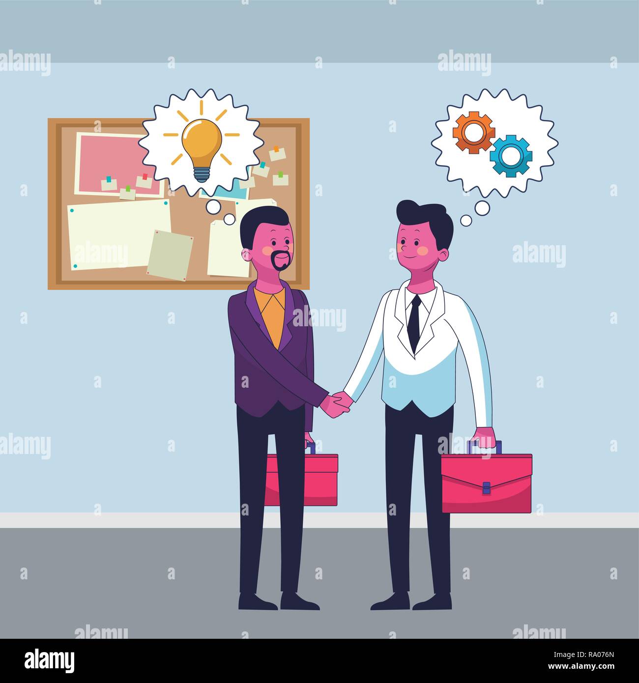 business coworkers executives cartoon vector illustration graphic ...