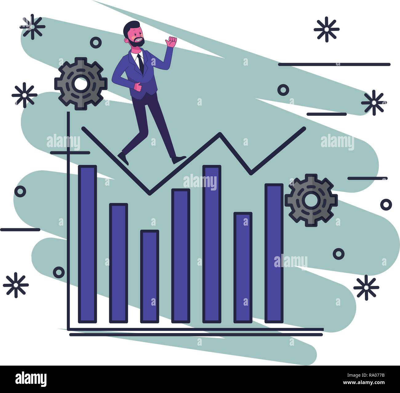 executive businessman cartoon vector illustration graphic design Stock ...