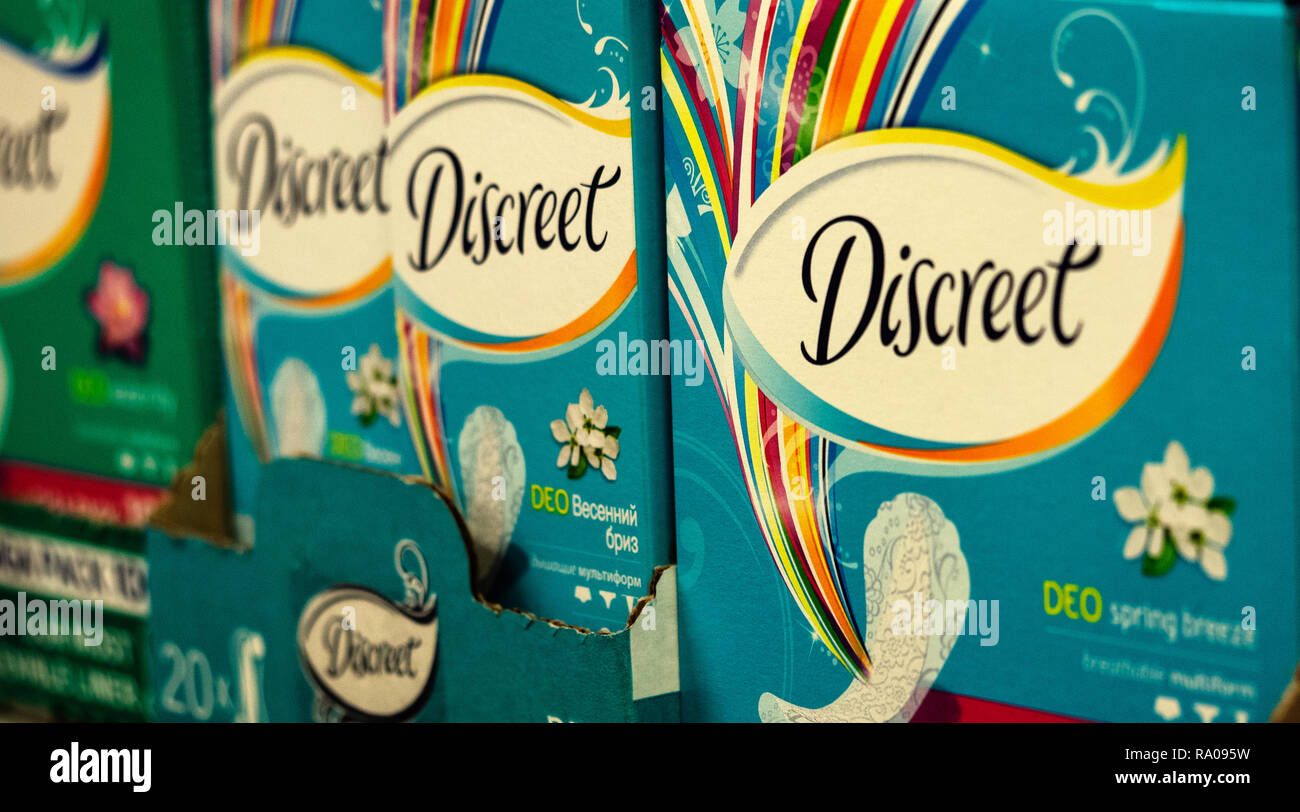 Discreet panty liners in the store Stock Photo - Alamy