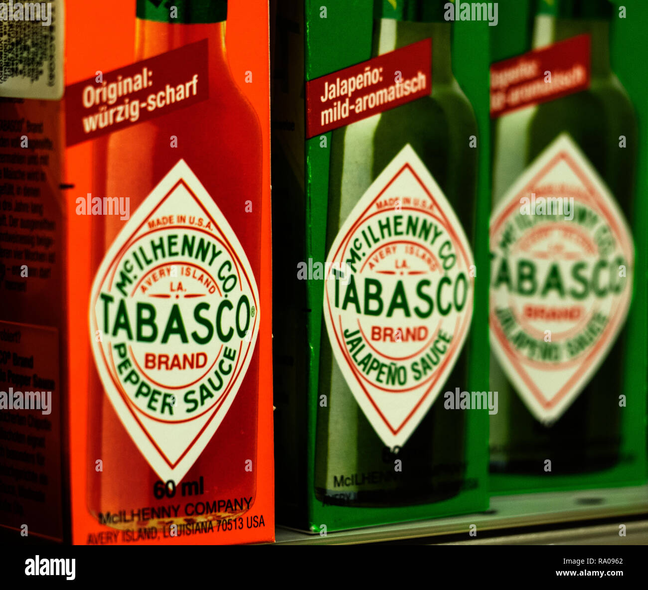 Tabasco in a box hi-res stock photography and images - Alamy